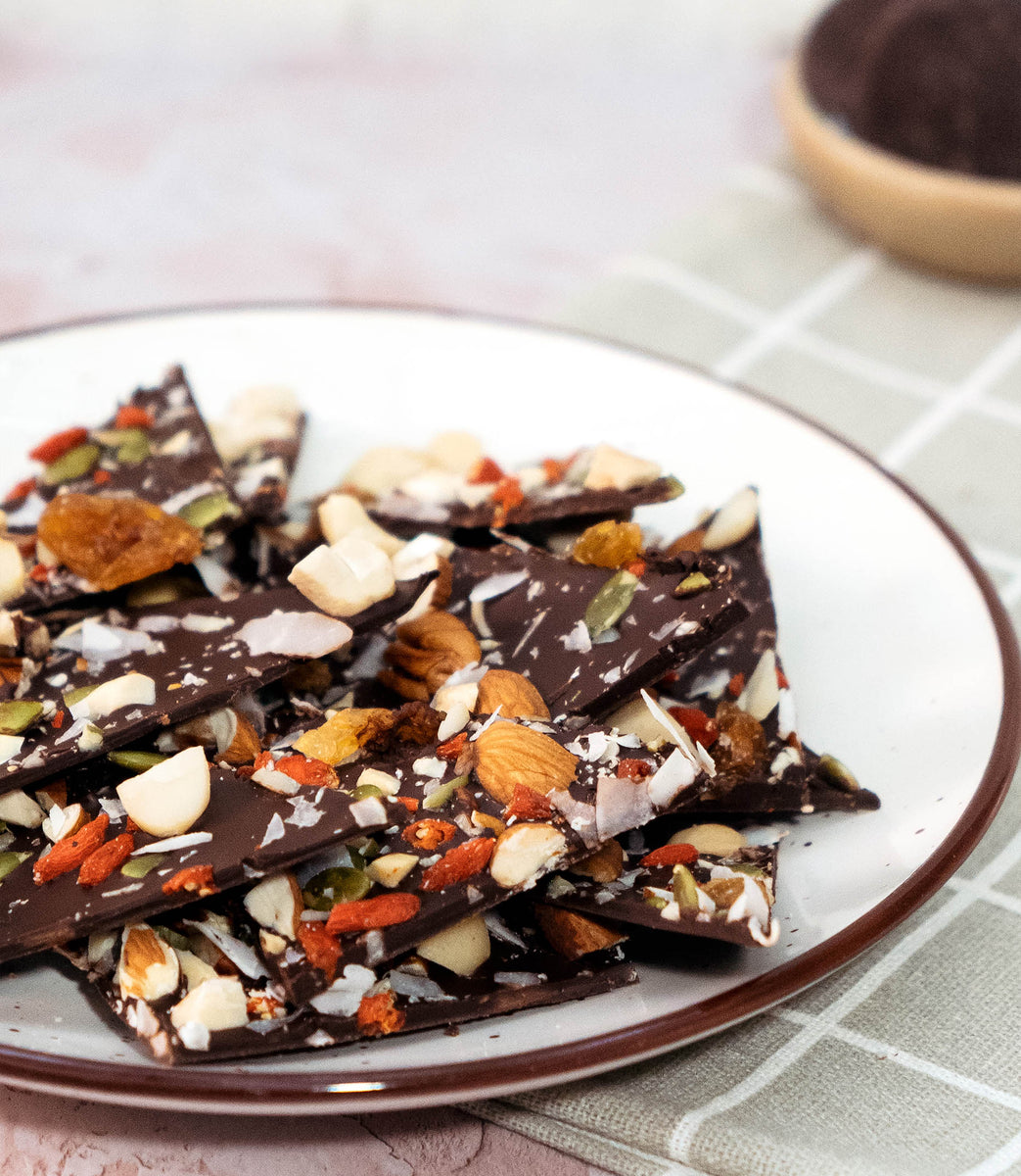 Tejas de chocolate y frutos secos – Granel Gourmet