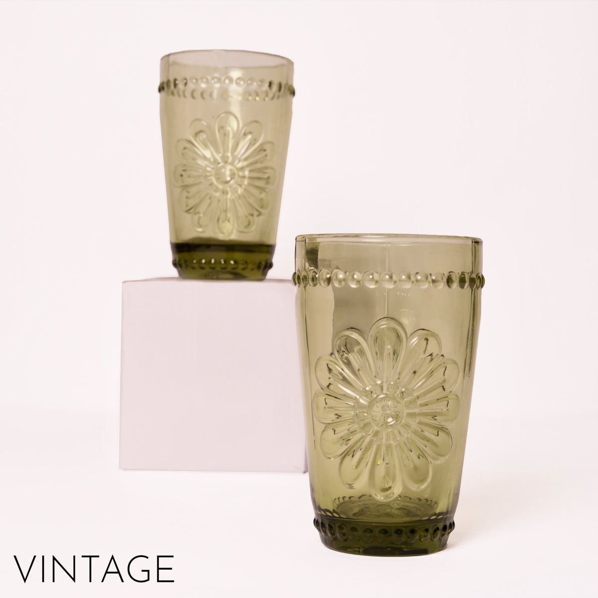 VASOS VINTAGE VERDES – Granel Gourmet